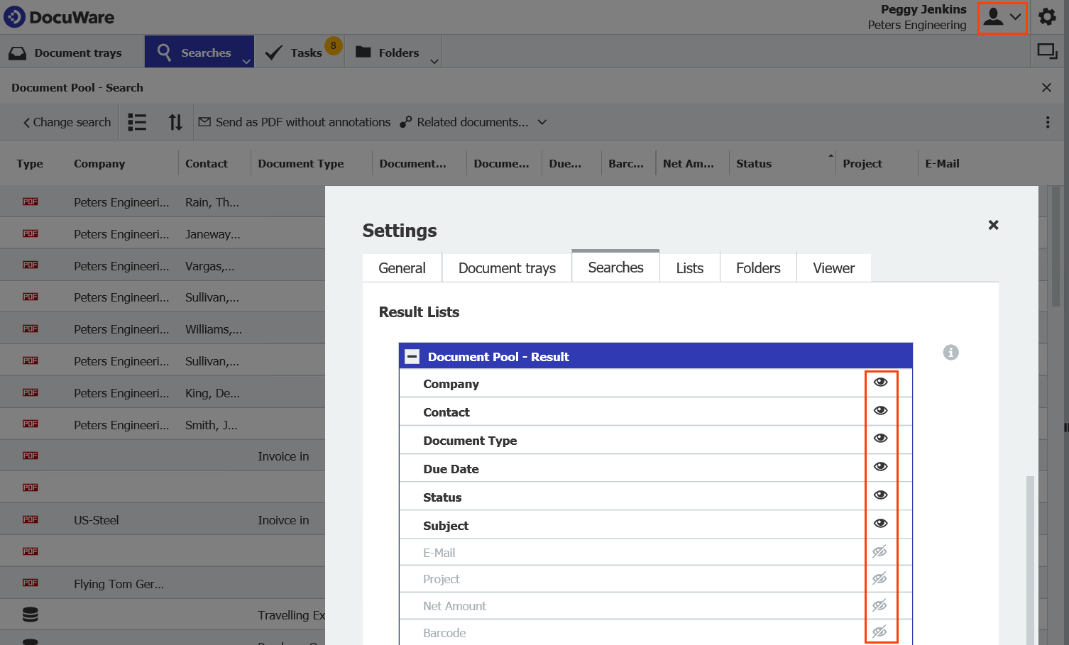 Ideal Display of Results